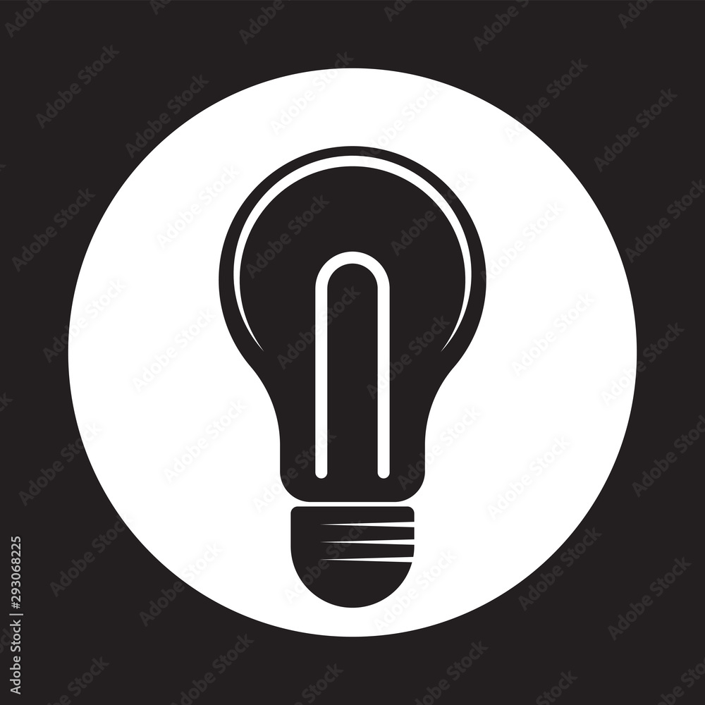 Light bulb icon on white isolated background. Vector image. Stock ...