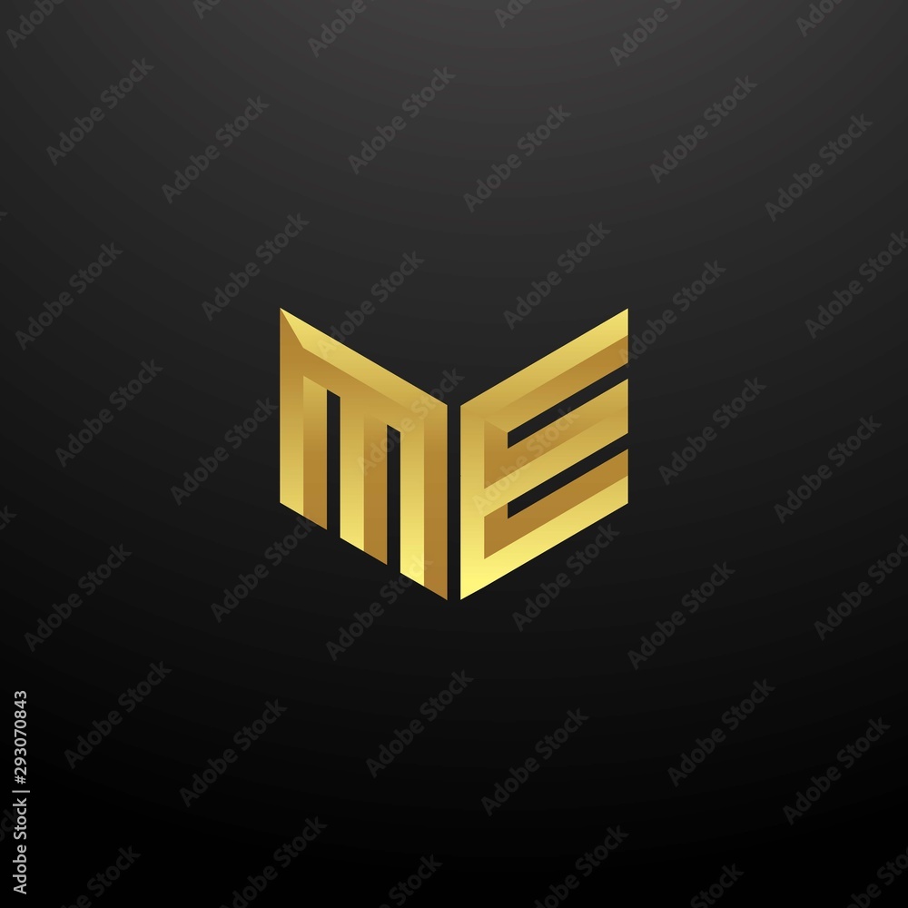 ME Logo monogram 3d version Stock Vector | Adobe Stock