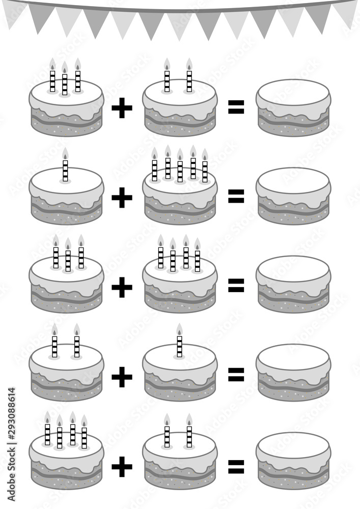 Counting Game for Preschool Children. Educational a mathematical game ...