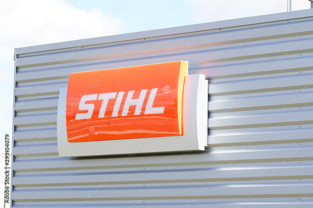 store logo sign Stihl dealership German manufacturer of chainsaw ...