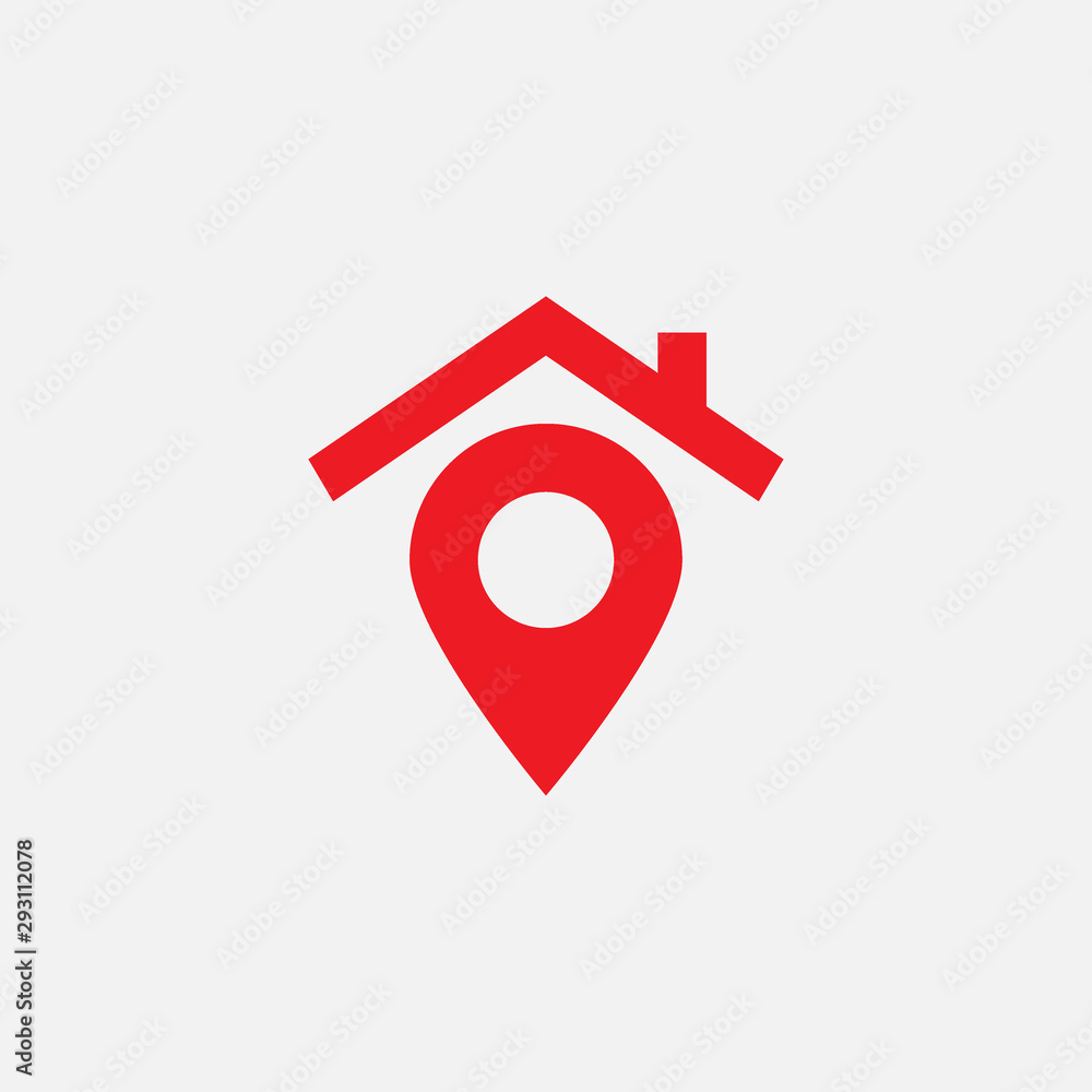 house pin map icon vector, pin map logo, location icon Stock Vector ...