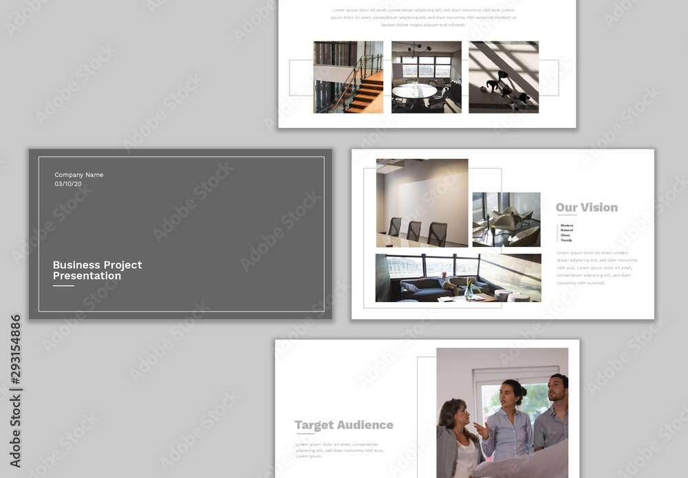 Gray Presentation Layout Stock Template | Adobe Stock