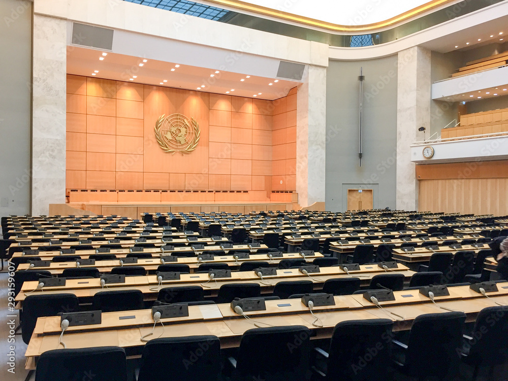 geneva United Nations General Assembly Hall in switzerland Stock Photo ...