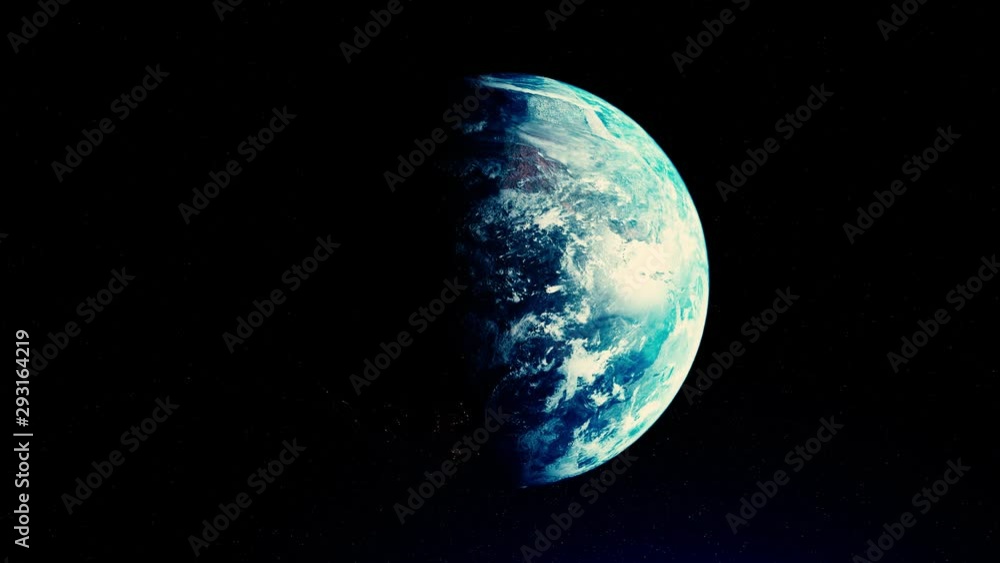 Vidéo Stock Abstract 3D visualisation of the Earth rotating on black ...