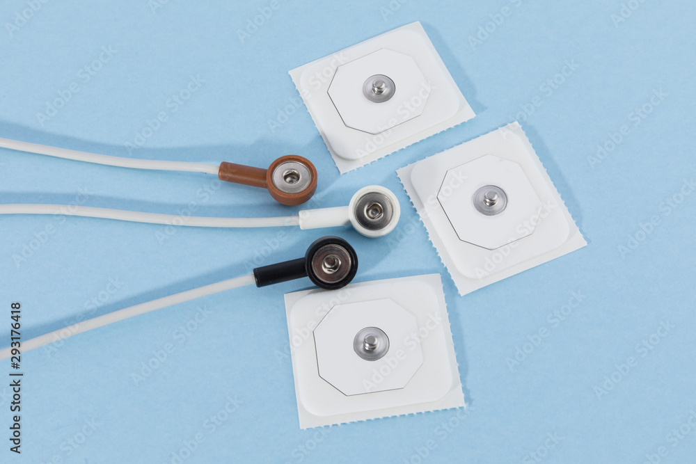 Poster electrocardiography ECG EKG leads and electrode pads for a ...