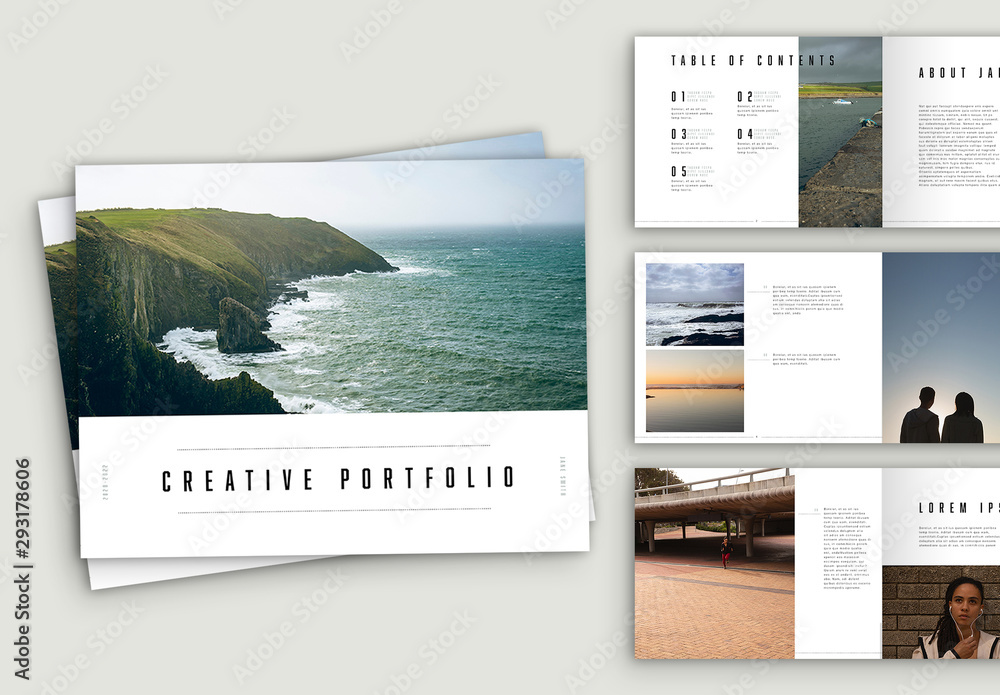 Minimal Portfolio Layout Stock Template | Adobe Stock