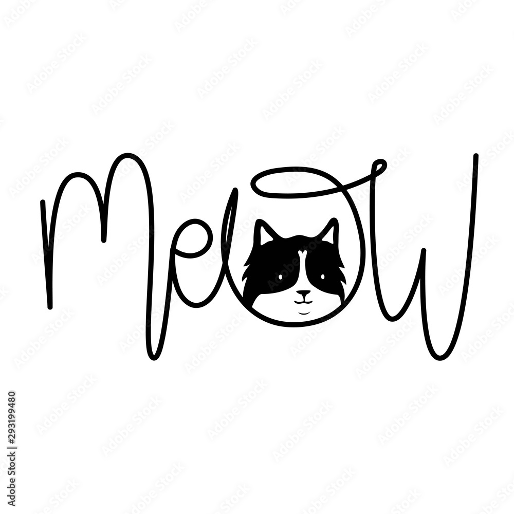 Meow Word Art