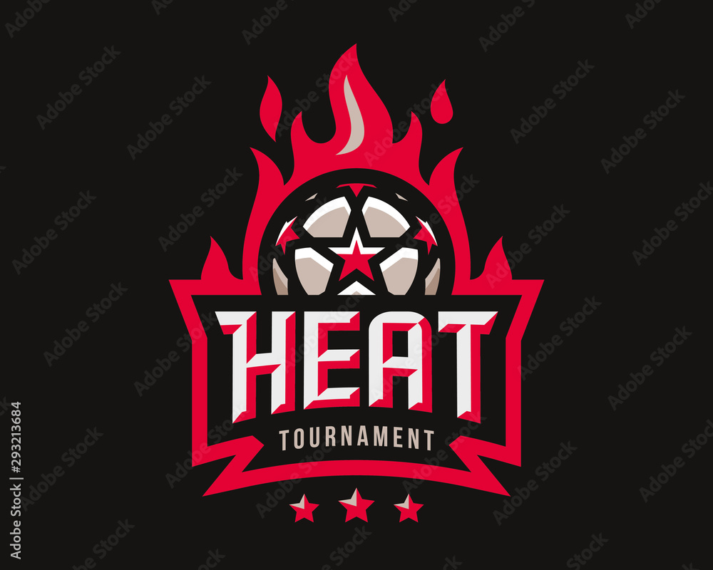 Soccer logo design. Football emblem tournament template editable for ...