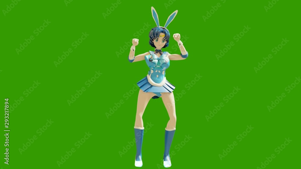 Animation dancing cartoon anime girls. Girl in the style of anime ...