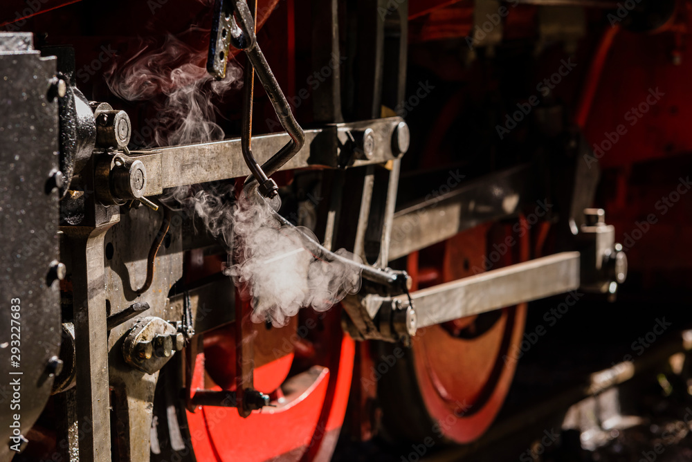 Steam Locomotive, Rod drive of a steam locomotive, Steam Locomotive ...