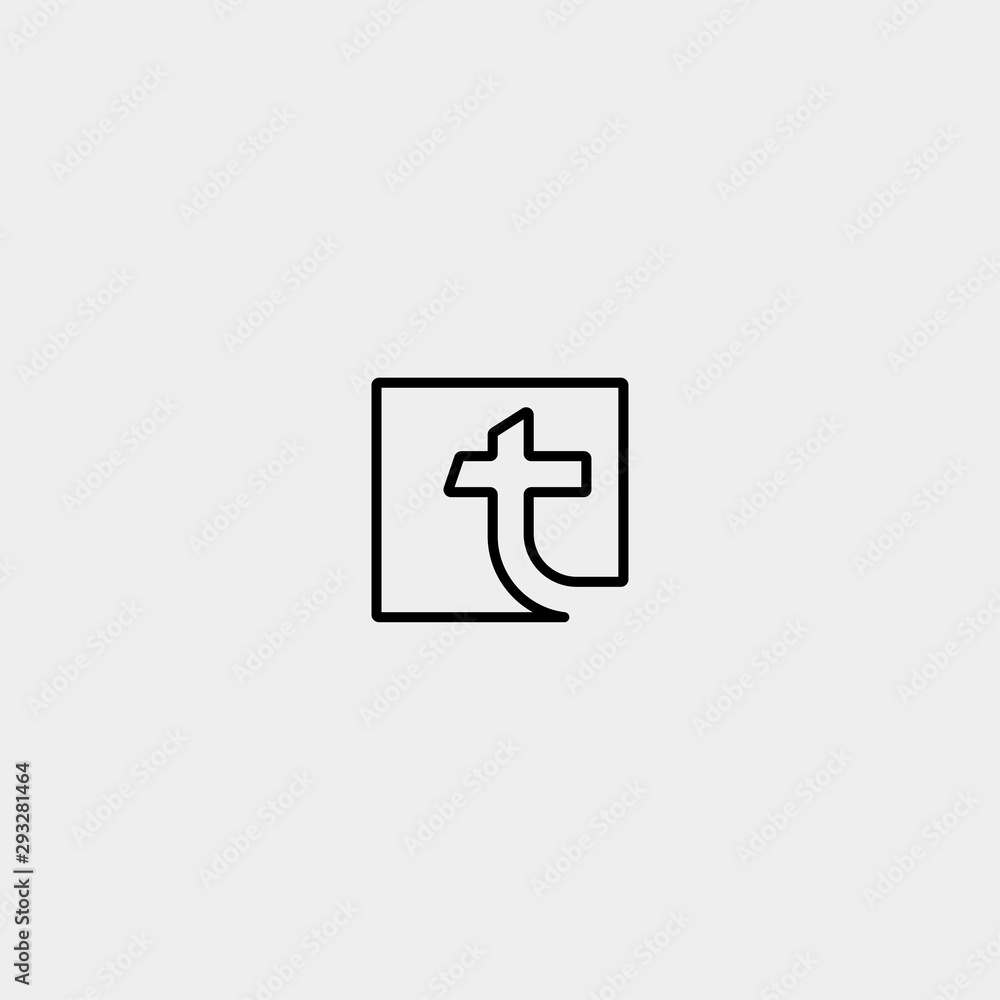 Letter T TT Logo Design Simple Vector Stock Vector | Adobe Stock