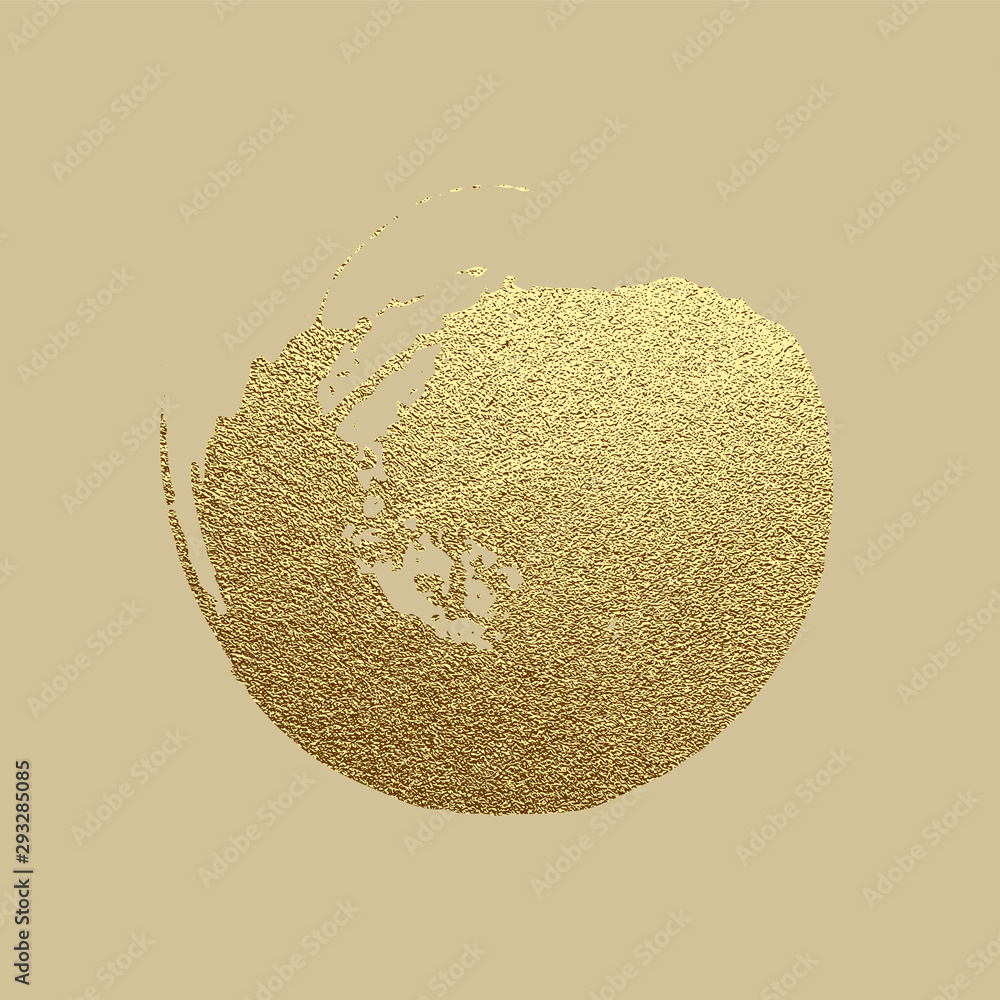 Gold paint stroke. Abstract gold glittering textured art illustration ...