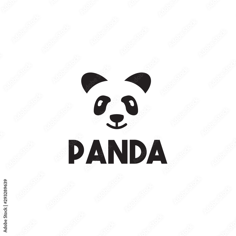Panda logo design illustration template Stock Vector | Adobe Stock