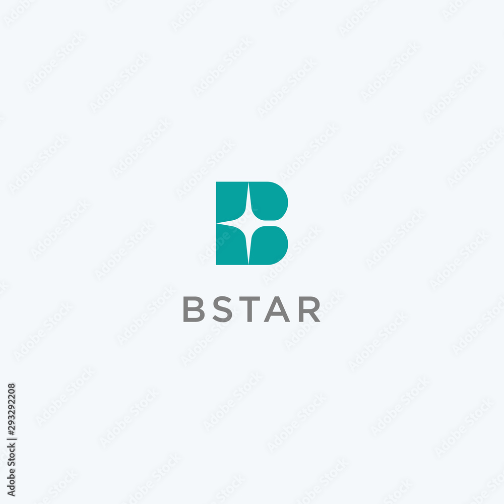 Letter B star logo design icon vector Stock Vector | Adobe Stock