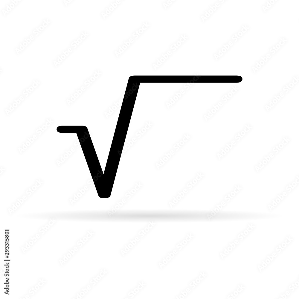 black math root icon, vector illustration Stock Vector | Adobe Stock