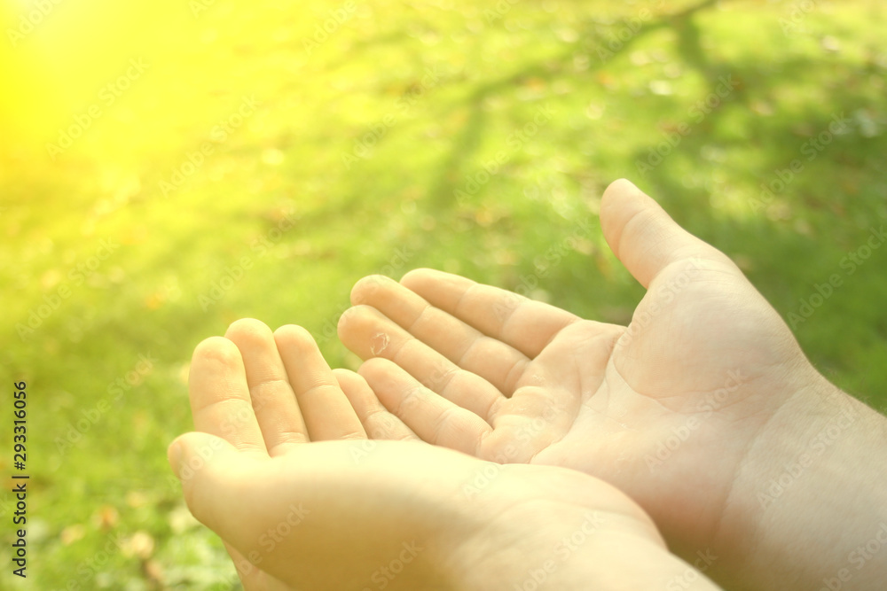 empty man hands begging asking for money, help me, reaching out and ...