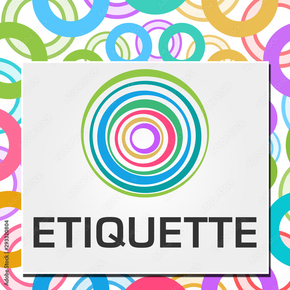 Etiquette Colorful Rings Circular Background Square Stock Illustration ...