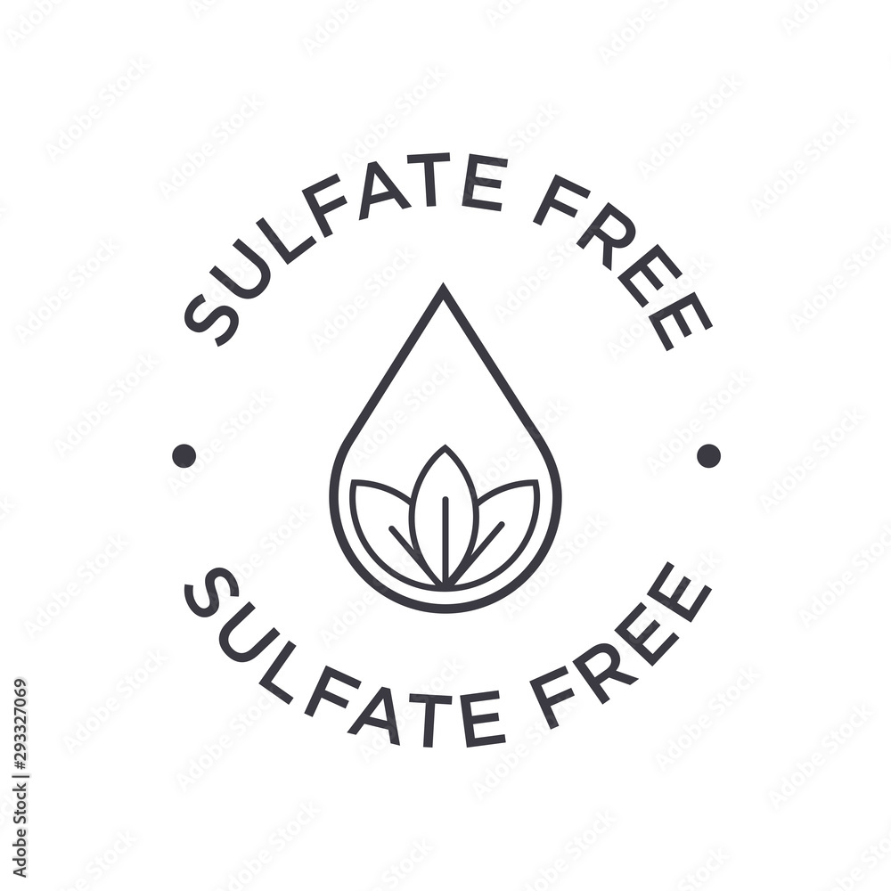 Sulfate free icon Stock Vector | Adobe Stock
