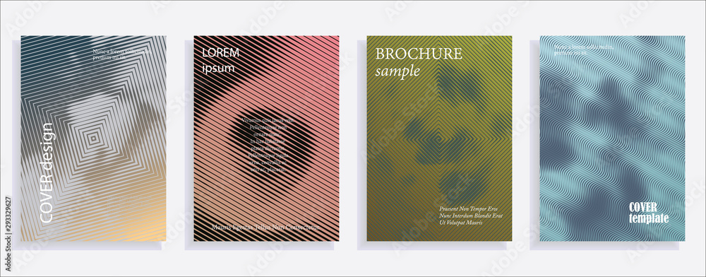 Minimalistic cover design templates. Set of layouts for covers of books ...