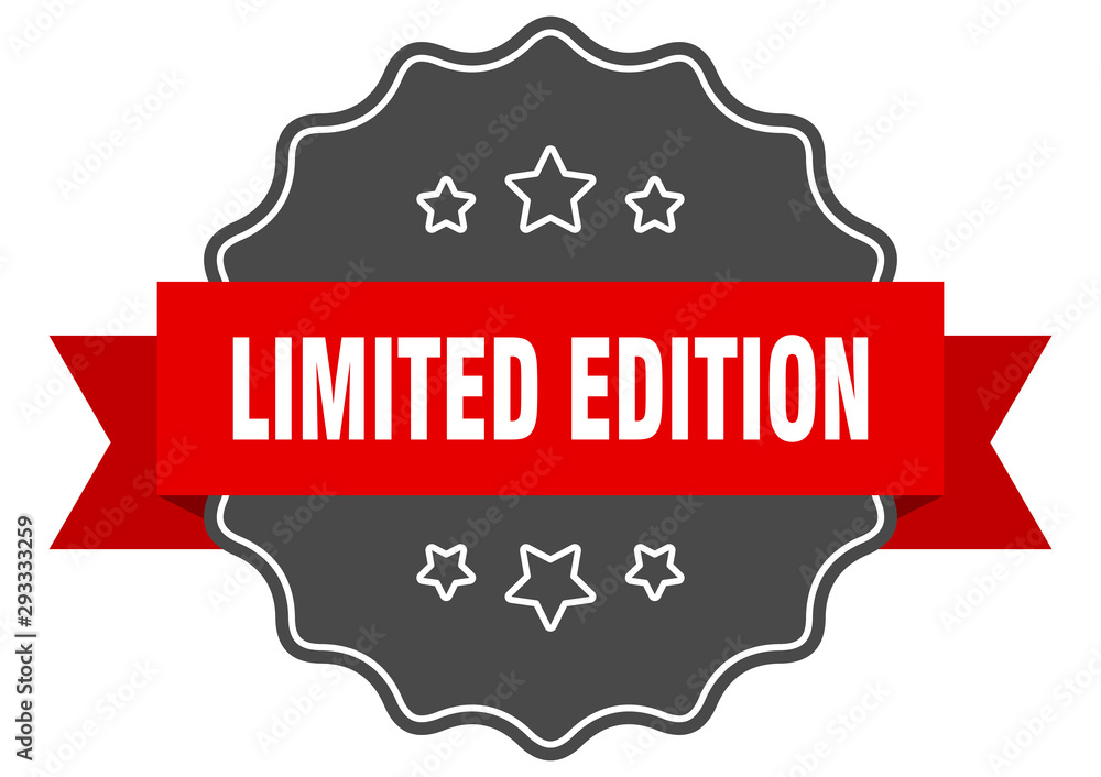 limited edition red label. limited edition isolated seal. limited ...