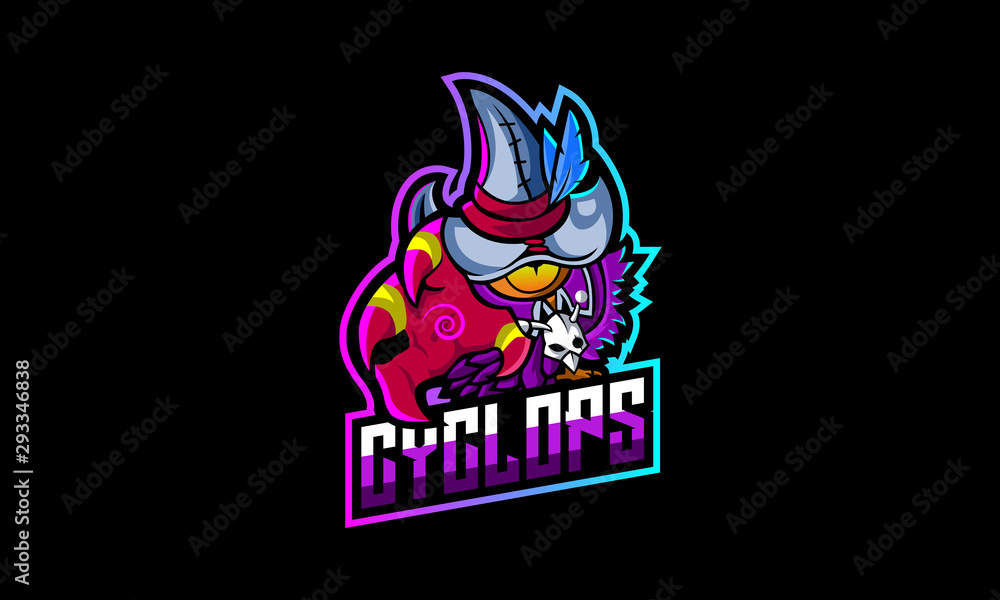 Vetor de Cyclops Skin Hero Esport Logo - Mascot Logo Template-01 do ...