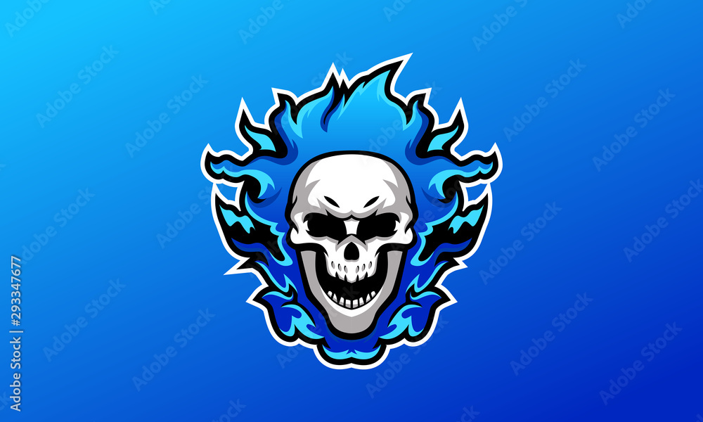 Blue Skull Logo