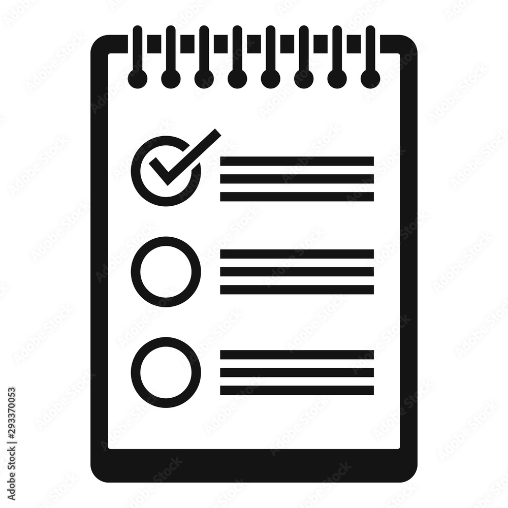 Checklist icon. Simple illustration of checklist vector icon for web ...