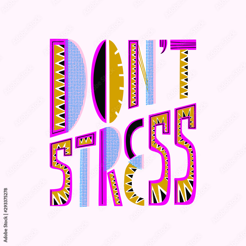 Don't stress lettering in hand drawn. Typography lettering calligraphy ...