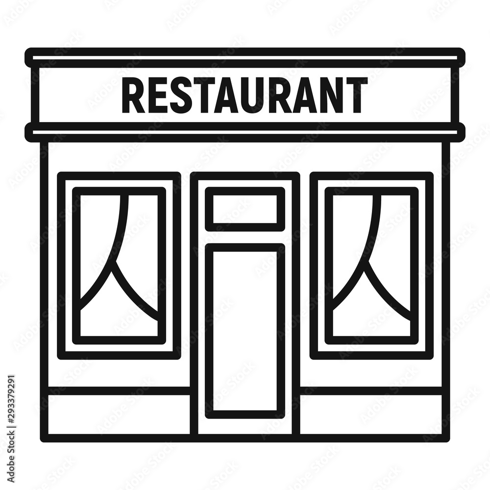 Restaurant icon. Outline restaurant vector icon for web design isolated ...