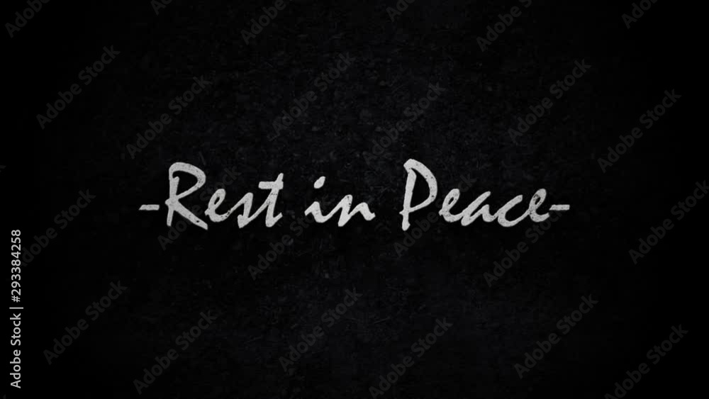 Rest In Peace Background Clip/ 4k animation of a RIP funeral background ...