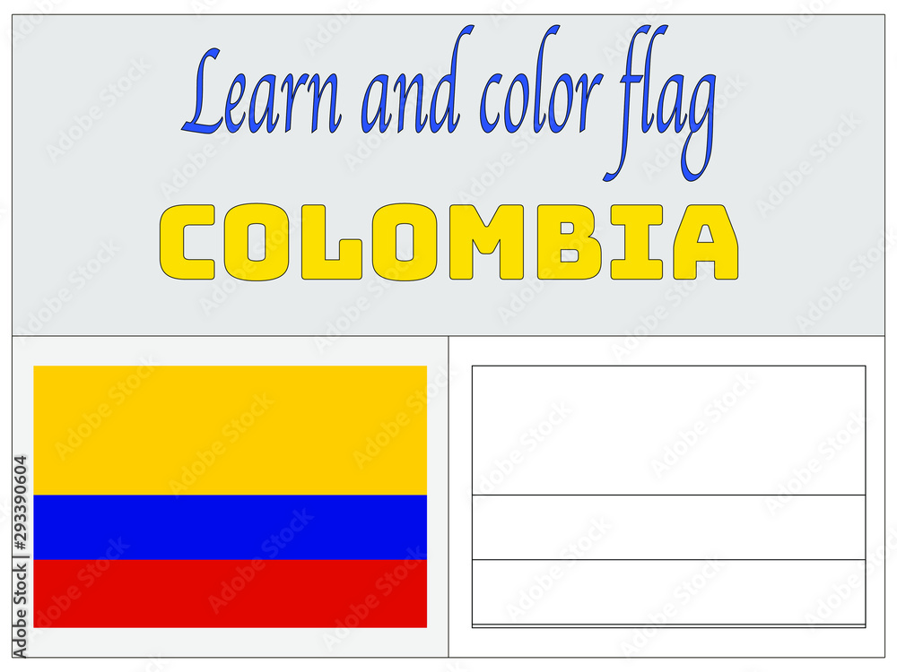 Colombian Flag Coloring Pages