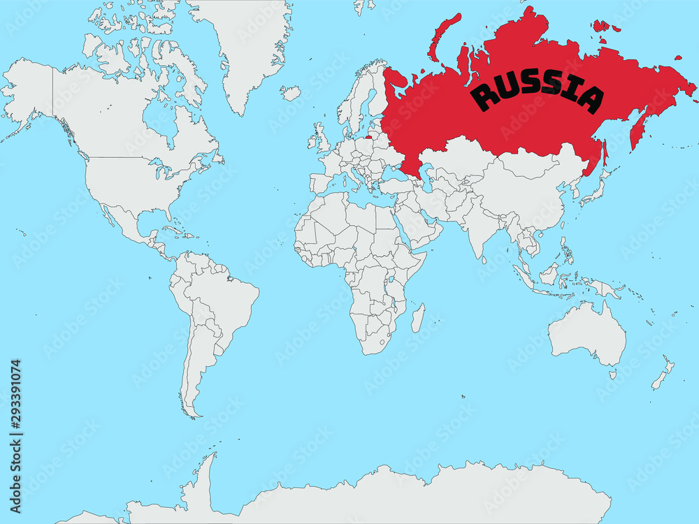 Russia On World Map