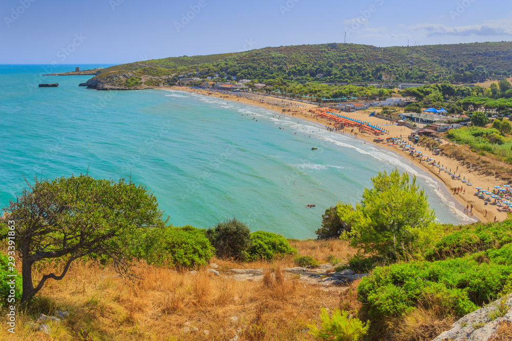 The most beautiful beaches of Apulia: Manaccora Bay, enclosed by two ...