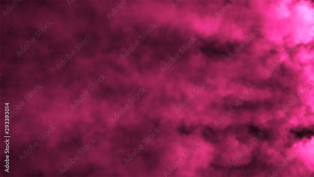 Fast moving puffs of pink smoke on an isolated black background ...
