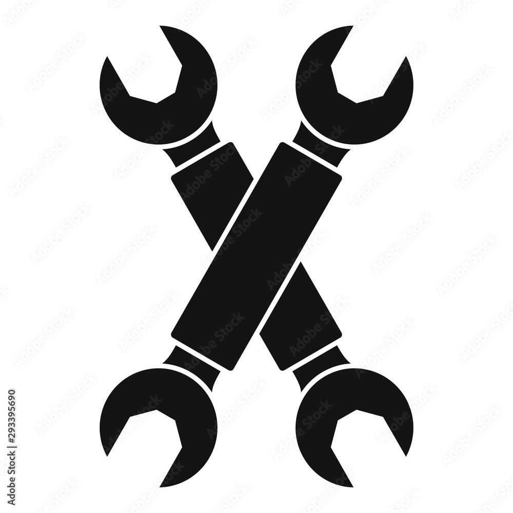 Crossed keys icon. Simple illustration of crossed keys vector icon for ...