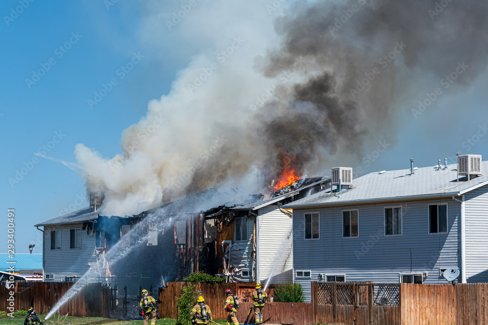Fire Through the Roof Stock Photo | Adobe Stock