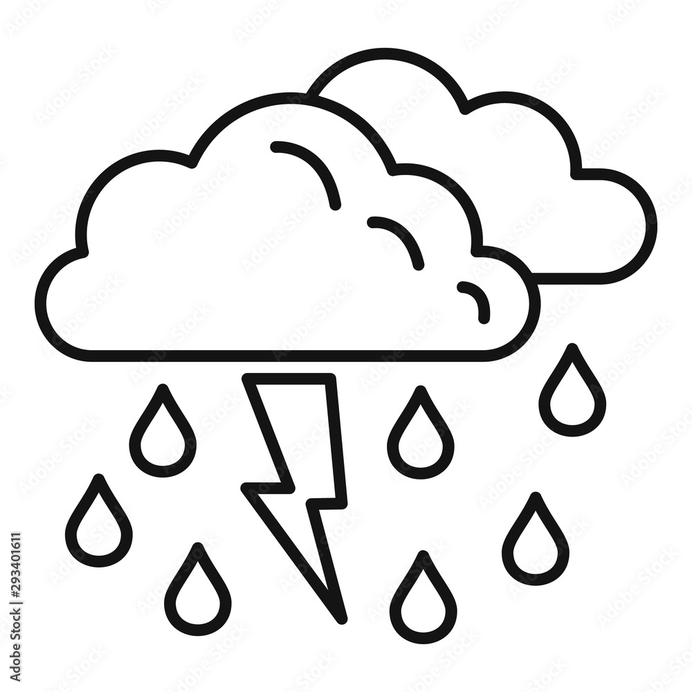Rain Cloud Outline
