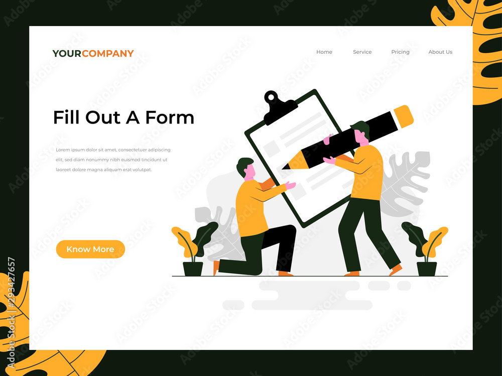 People fill out a form concept vector illustration, can be used for ...
