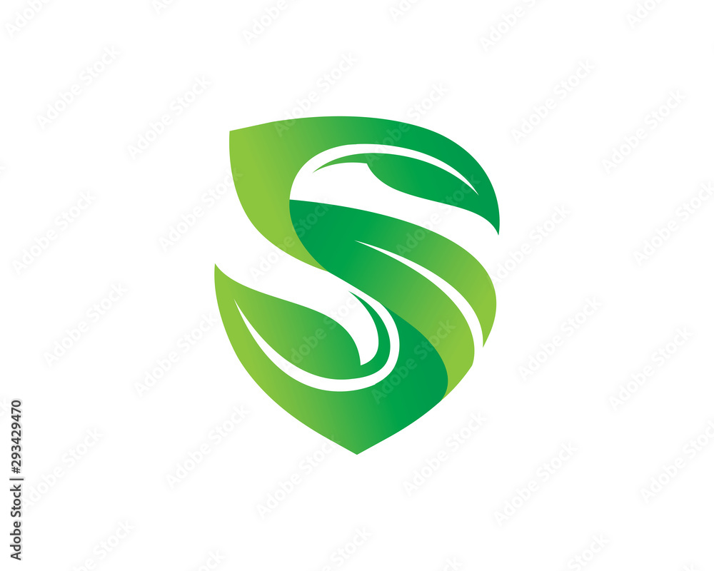 Letter S leaf logo symbol or icon template Stock Vector | Adobe Stock