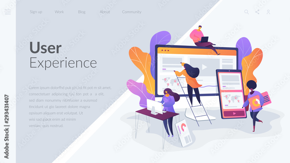 Web design, User Interface UI and User Experience UX content ...