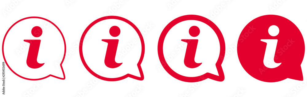 SYMBOLE INFORMATION rouge Stock Vector | Adobe Stock