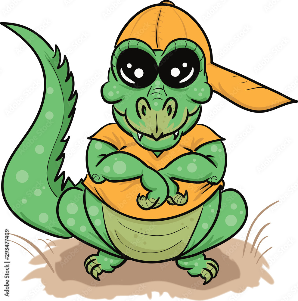 Cartoon Baby Gator
