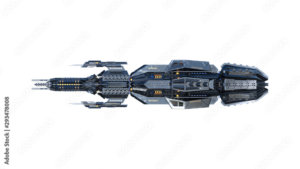 ภาพประกอบสต็อก Alien mother ship, UFO spacecraft in flight isolated on ...