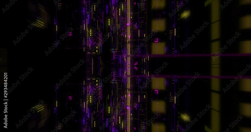 Wideo Stock: Seamless loop of abstract futuristic technological ...