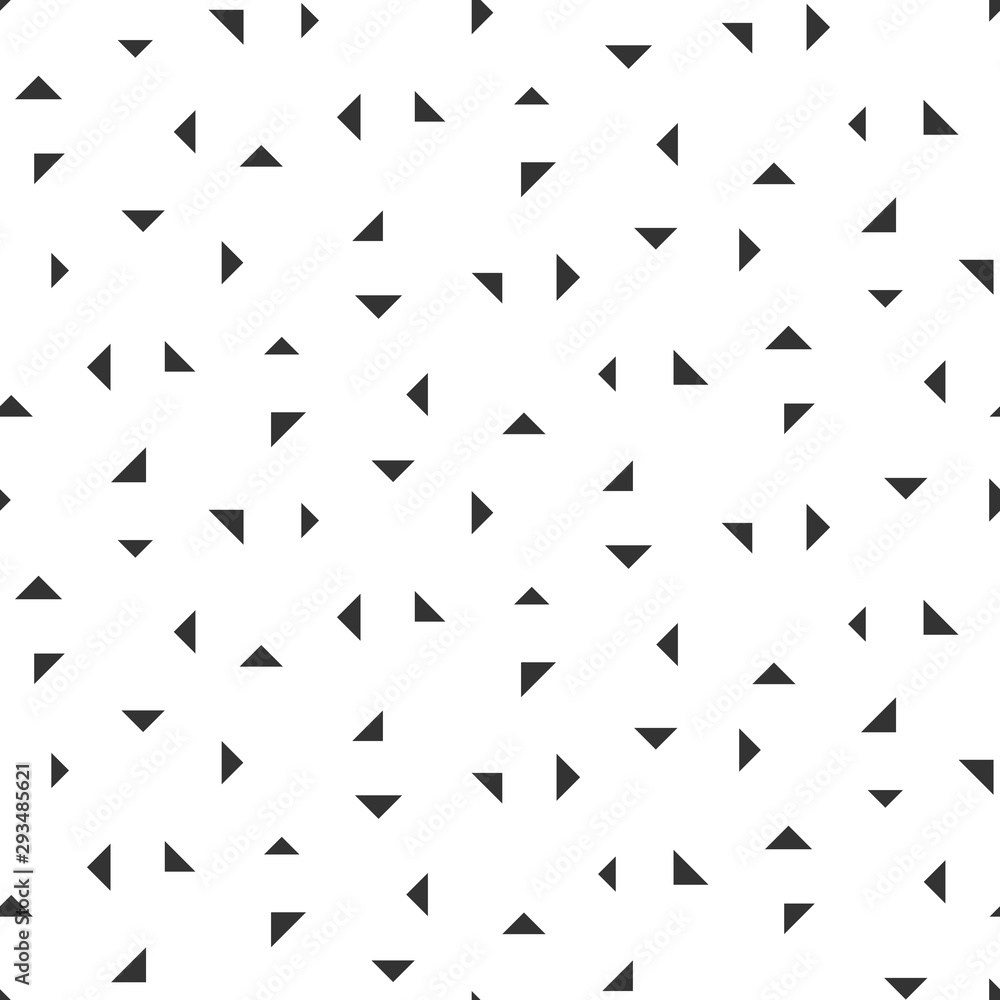 Abstract seamless pattern of black and white many triangle shape ...