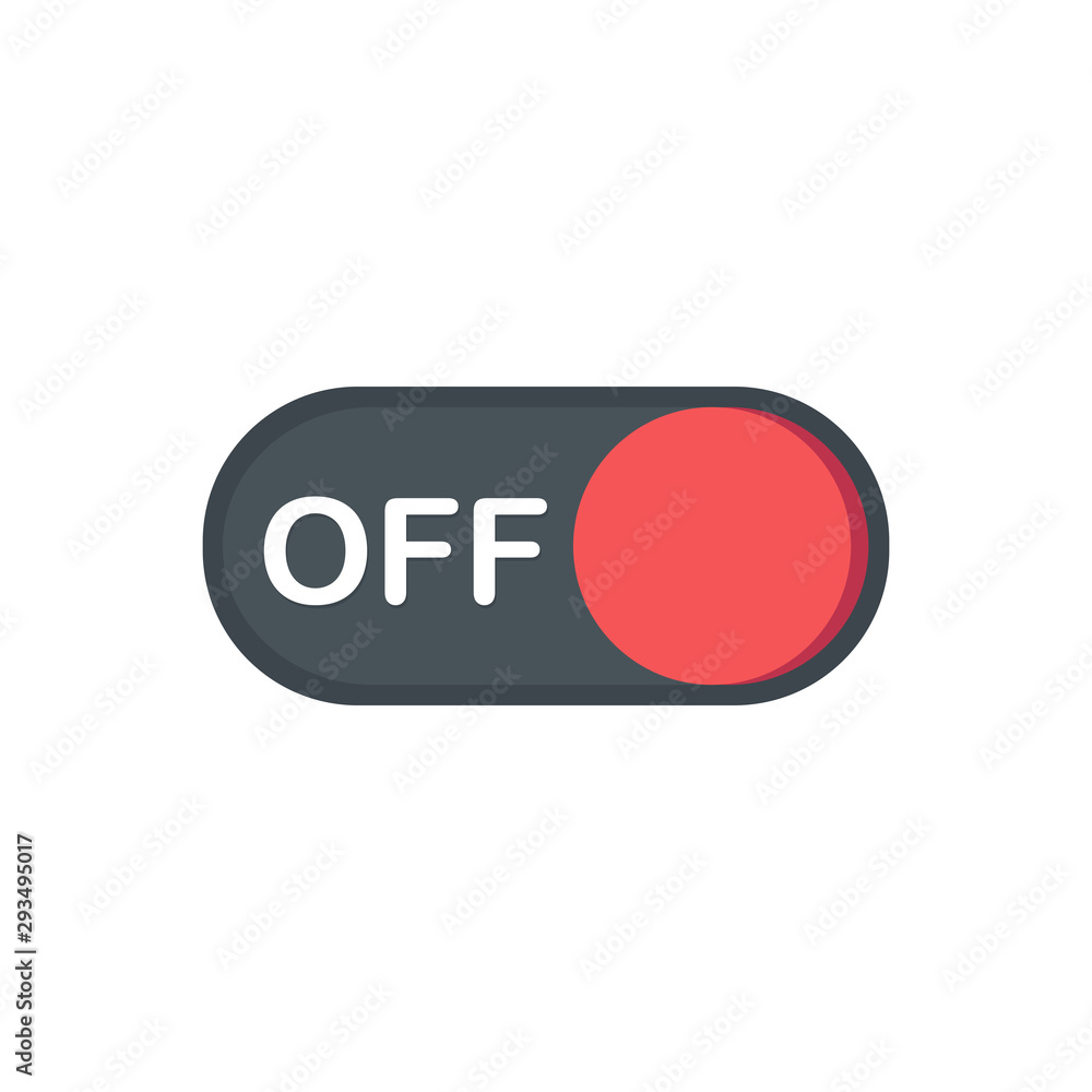 Off toggle switch button. Stock Vector | Adobe Stock