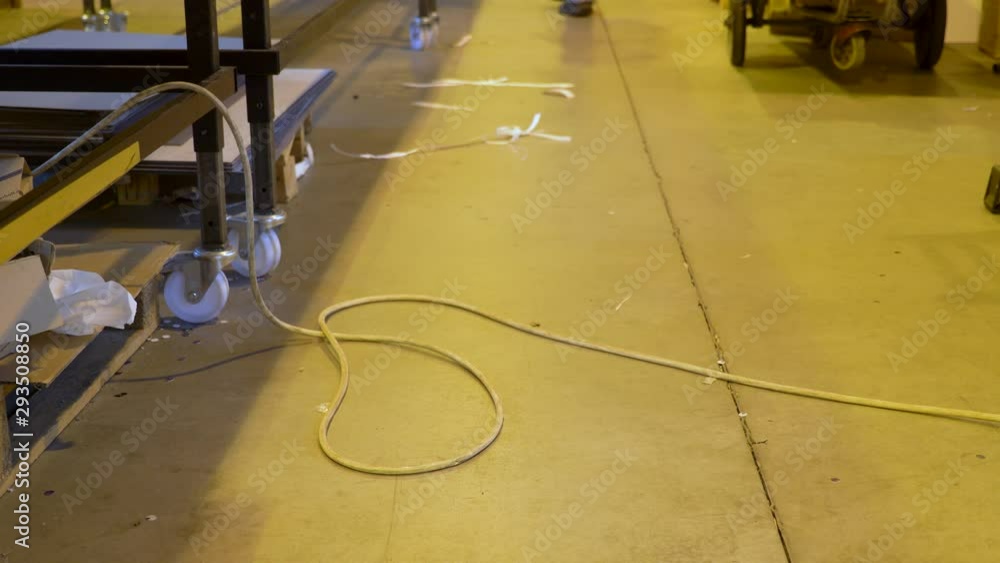 Vidéo Stock A low angle static footage showing a man walking over the ...