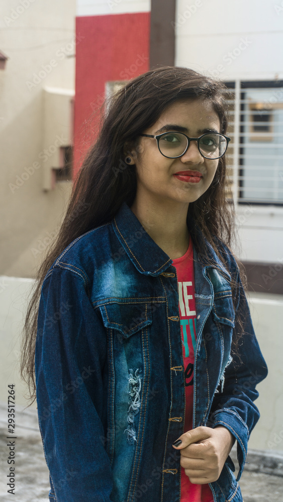 Young cute Indian teenager girl Stock Photo | Adobe Stock
