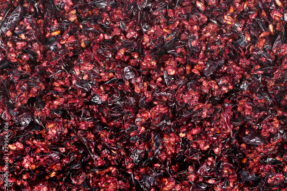 Pressed grape pomace, seeds and skins. Winemaking background. Stock ...