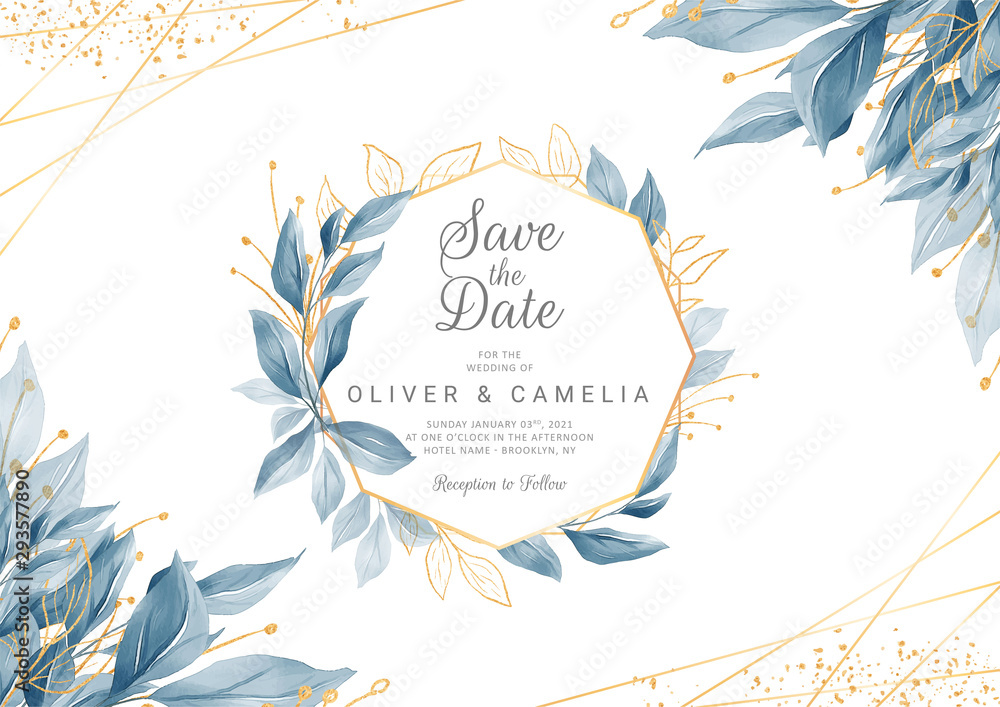 Blue Frames And Borders For Weddings